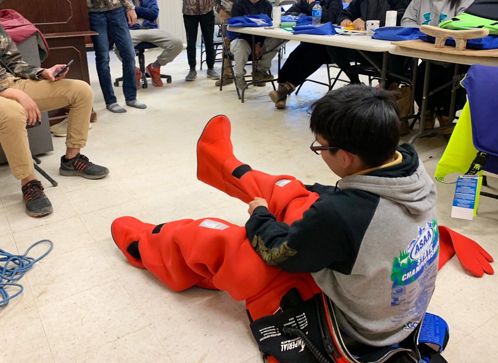 Alaska Sea Grant: crew-class-new-stuyahok-survival-suits-gabe-dunham